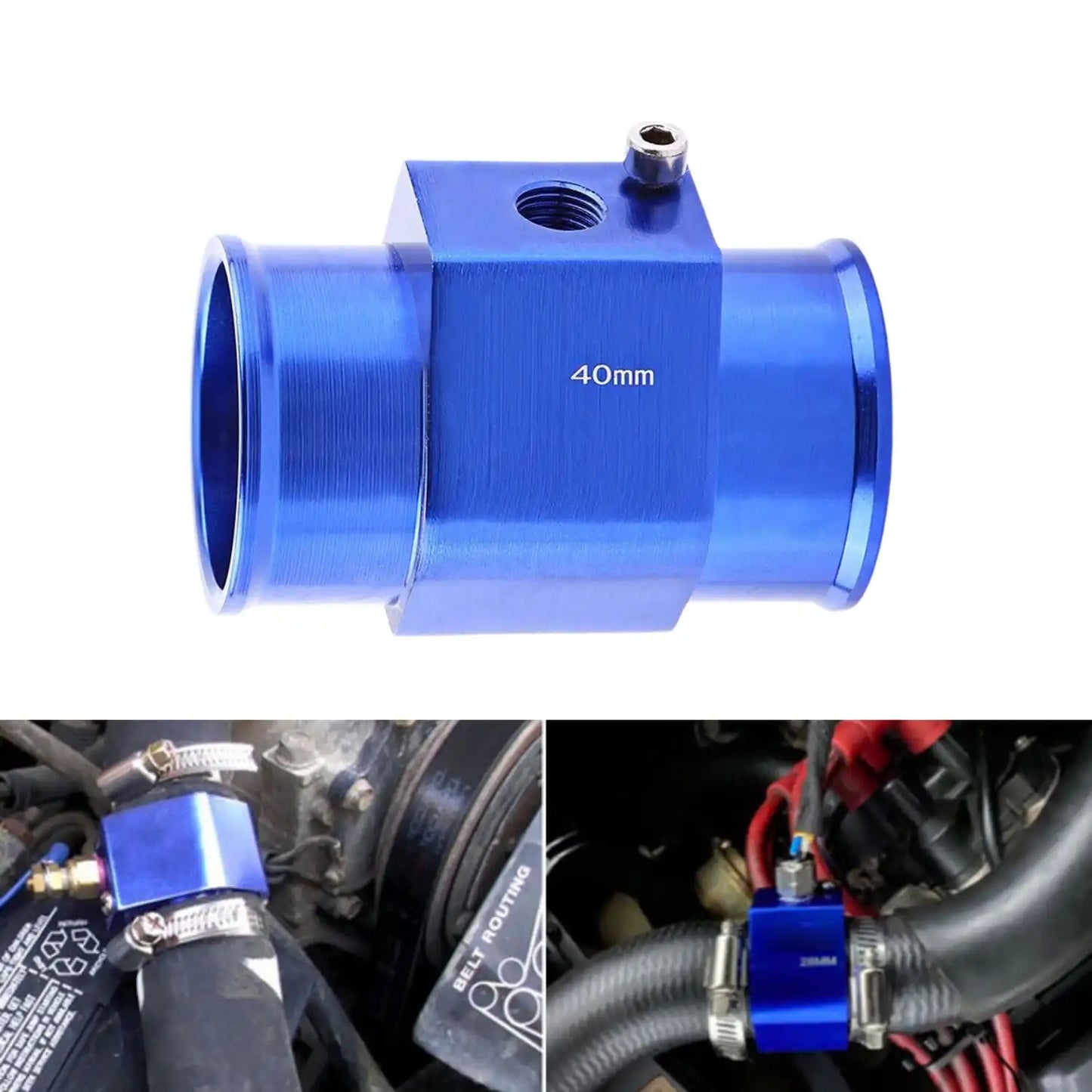 40mm Universal Defi Water temp Sensor Adaptor Gauge Radiator Hose Adap ...