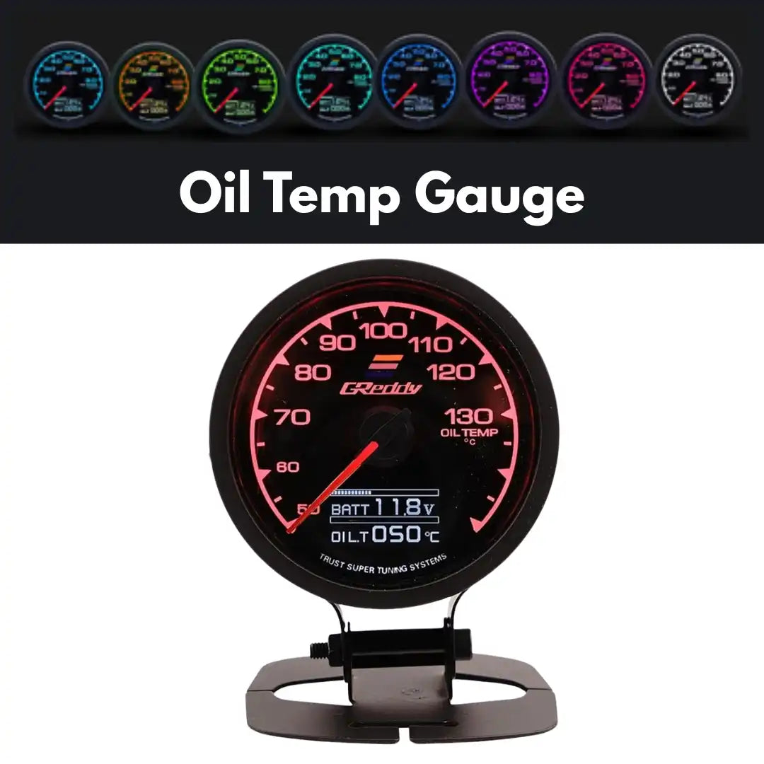 Greddy Oil Temp Gauge - Multi LCD Digital Display Racing Meter 7 Color ...